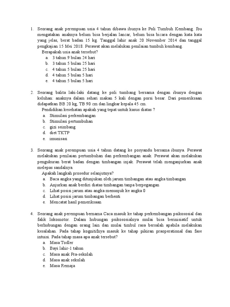 Kisi2 Uas Anak Genap | PDF