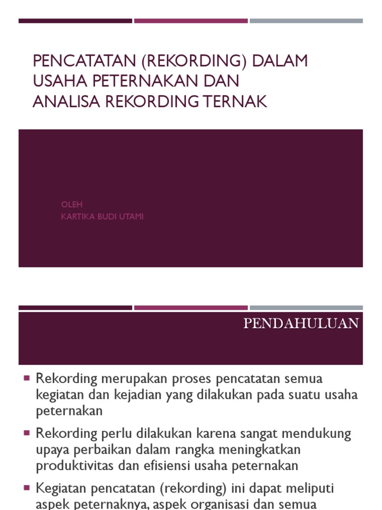 Rekording Sapi Potong | PDF | Kesehatan Holistik