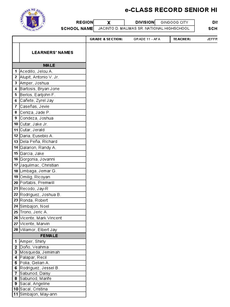 Grade 11 - Afa | PDF