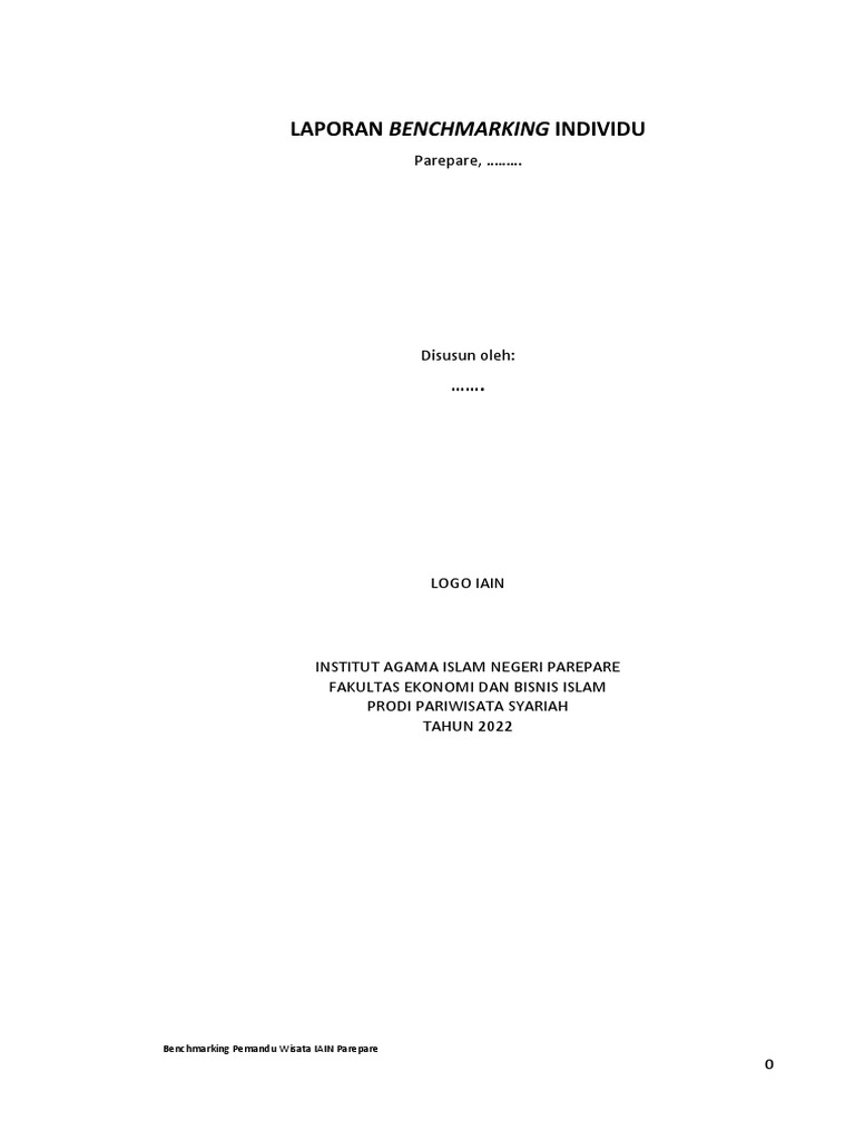 Template Laporan Benchmarking | PDF