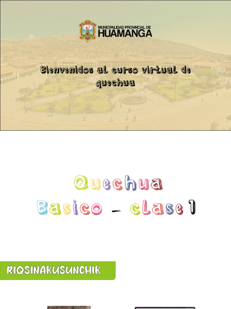 Introducción al Idioma Quechua: Vocabulario y Gramática Básica | PDF ...