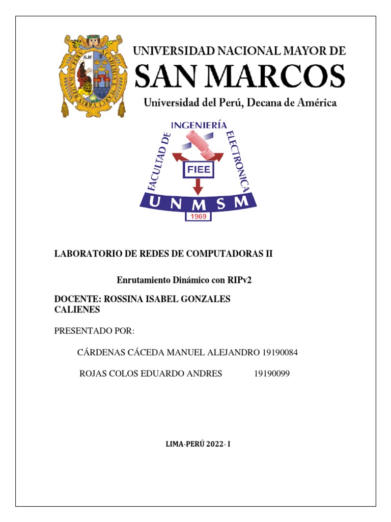 Lab Enrutamiento Dinámico RIPv2 RCII CC - RC | PDF | Enrutador (Computación) | Informática