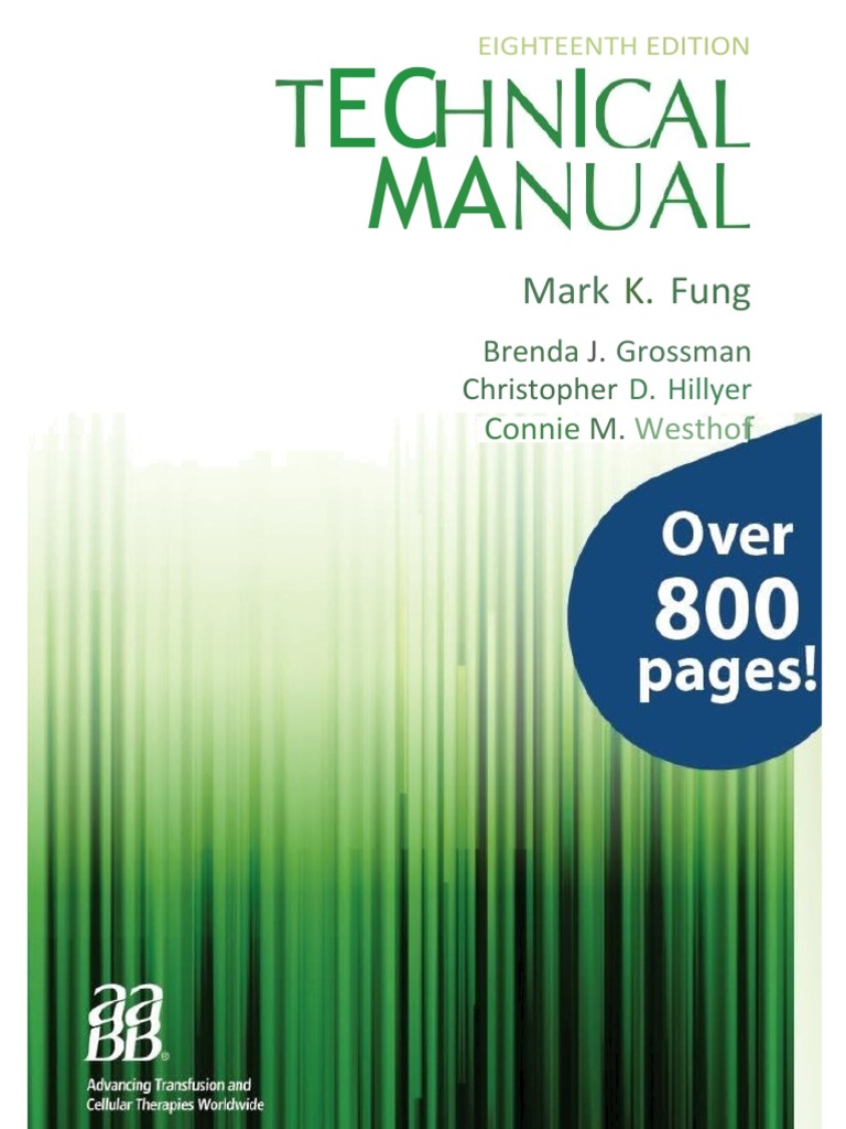 Aabb Technical Manual 18th Ed | PDF | Blood Type | Blood Donation