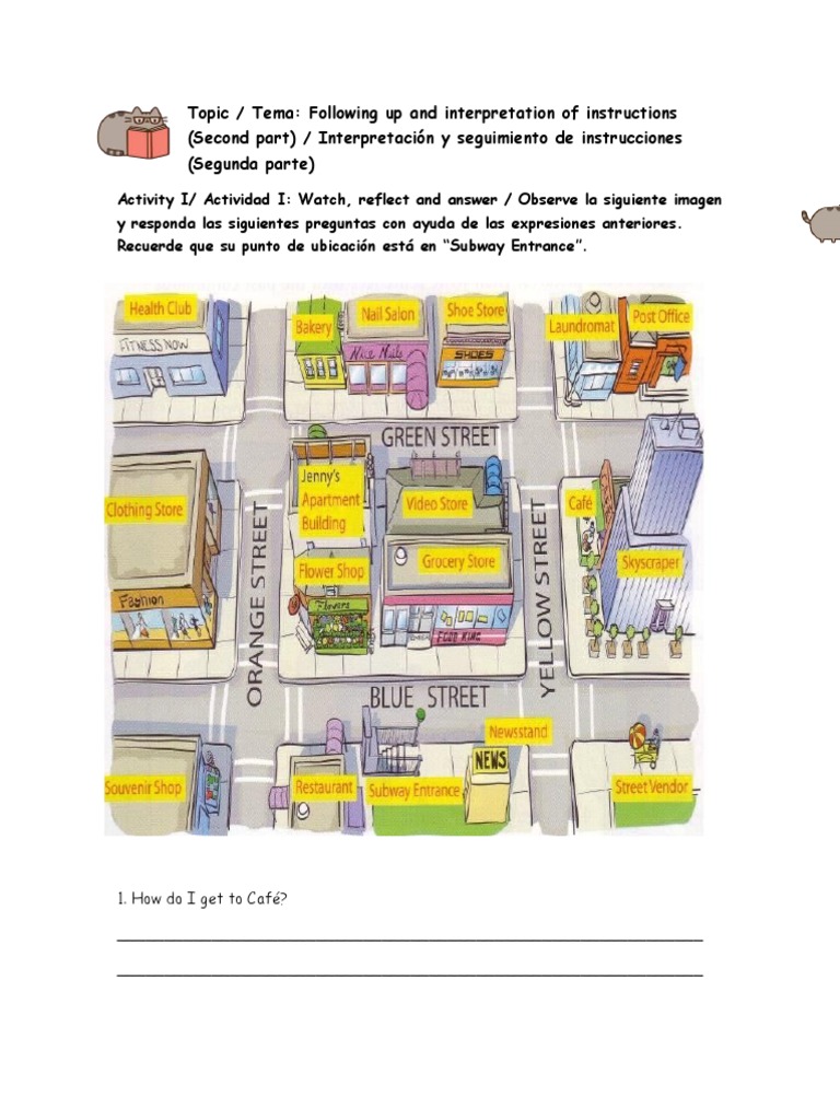 Topic / Tema: Following Up and Interpretation of Instructions (Second ...