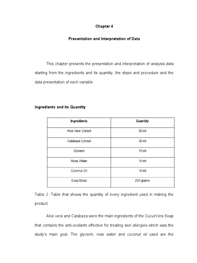 Chapter 4 Presentation and Interpretation of Data | PDF | Weighted ...