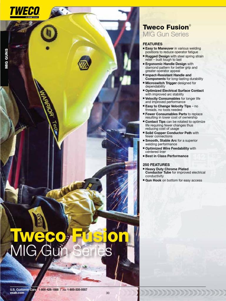Tweco Fusion: MIG Gun Series | PDF | Electrical Connector | Carbon Dioxide