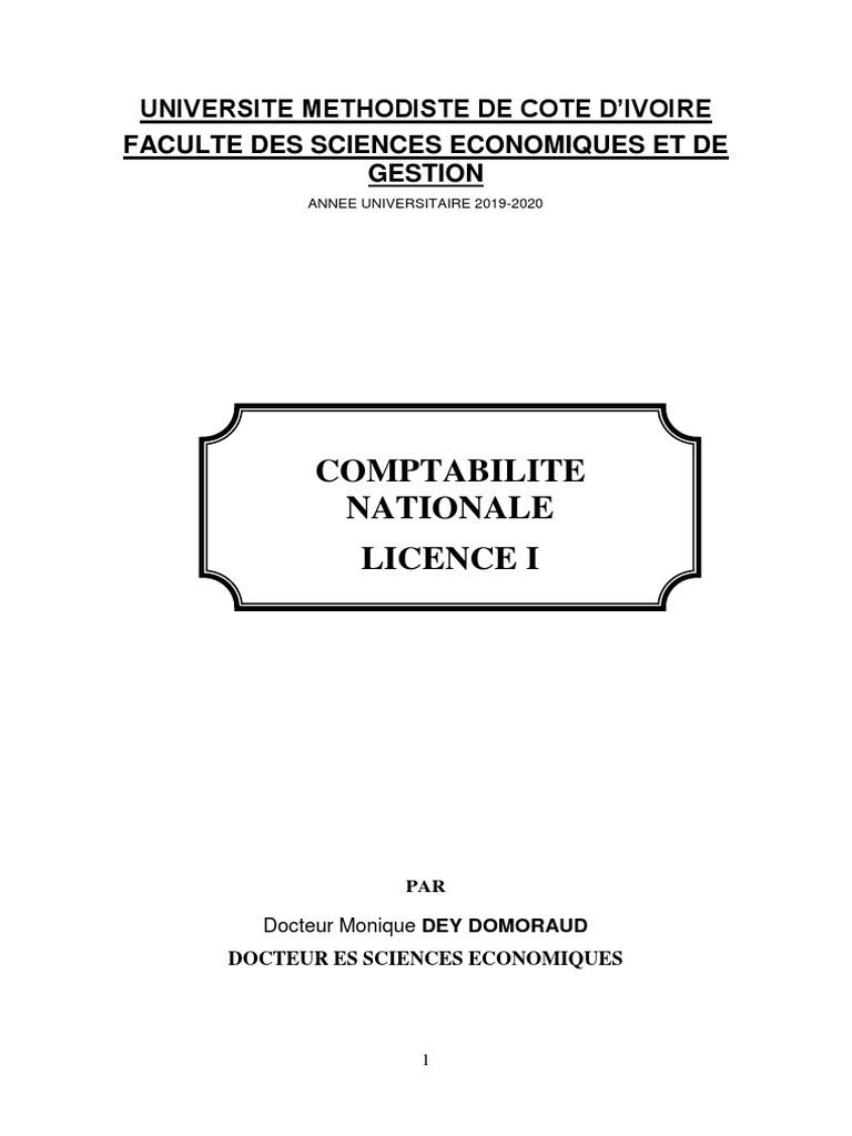 Introduction à la comptabilité nationale | PDF | Comptabilité nationale ...