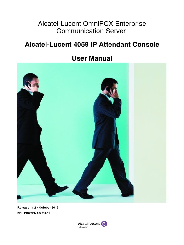 Alcatel-Lucent 4059 IP Attendant Console User Manual | PDF | Telephone | Window (Computing)