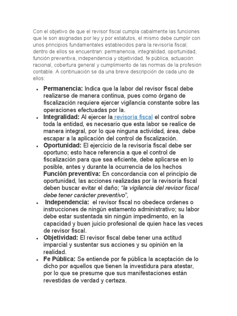 Revisoria Fiscal Exposicion Descargar Gratis Pdf Fiscal Contabilidad