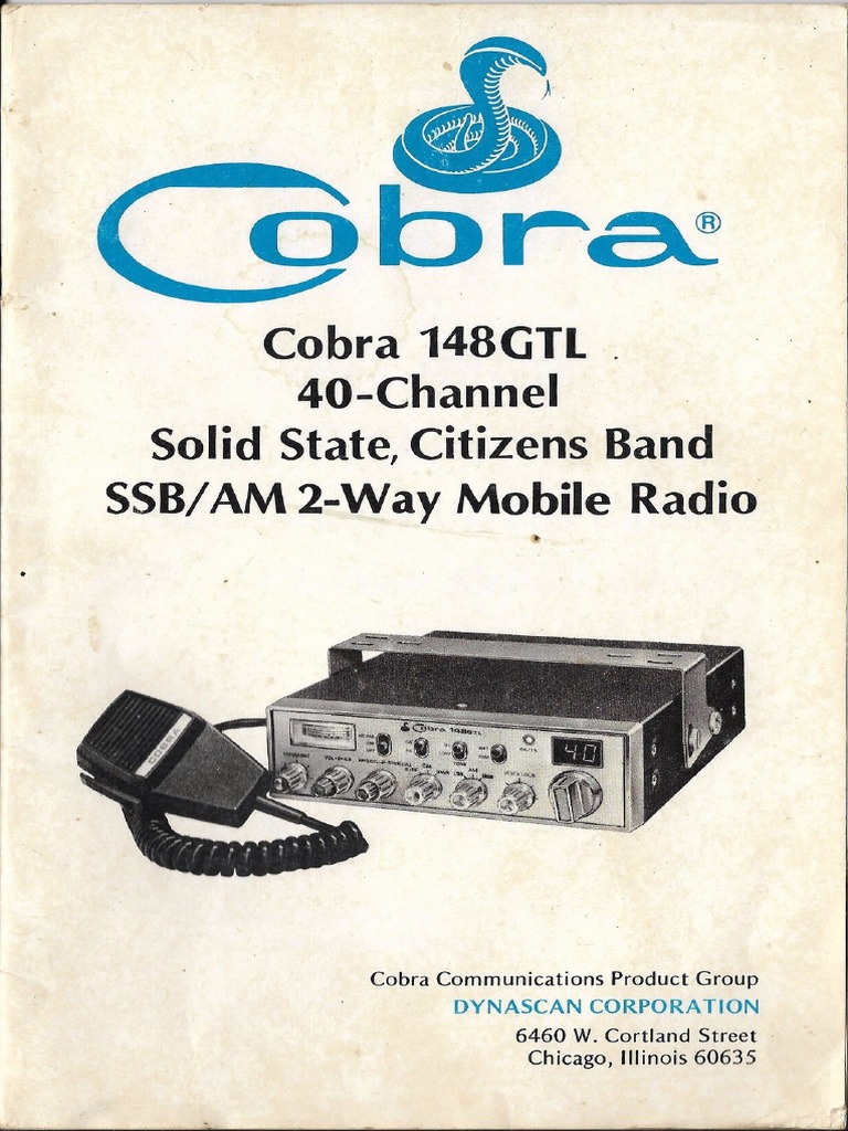 Manual Cobra 148GTL | PDF