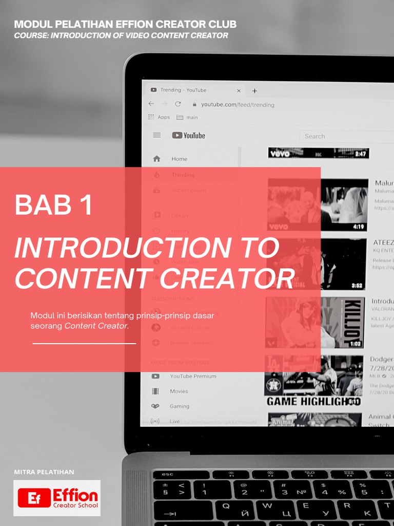 Modul Pelatihan Effion Creator Club Bab 1 | PDF