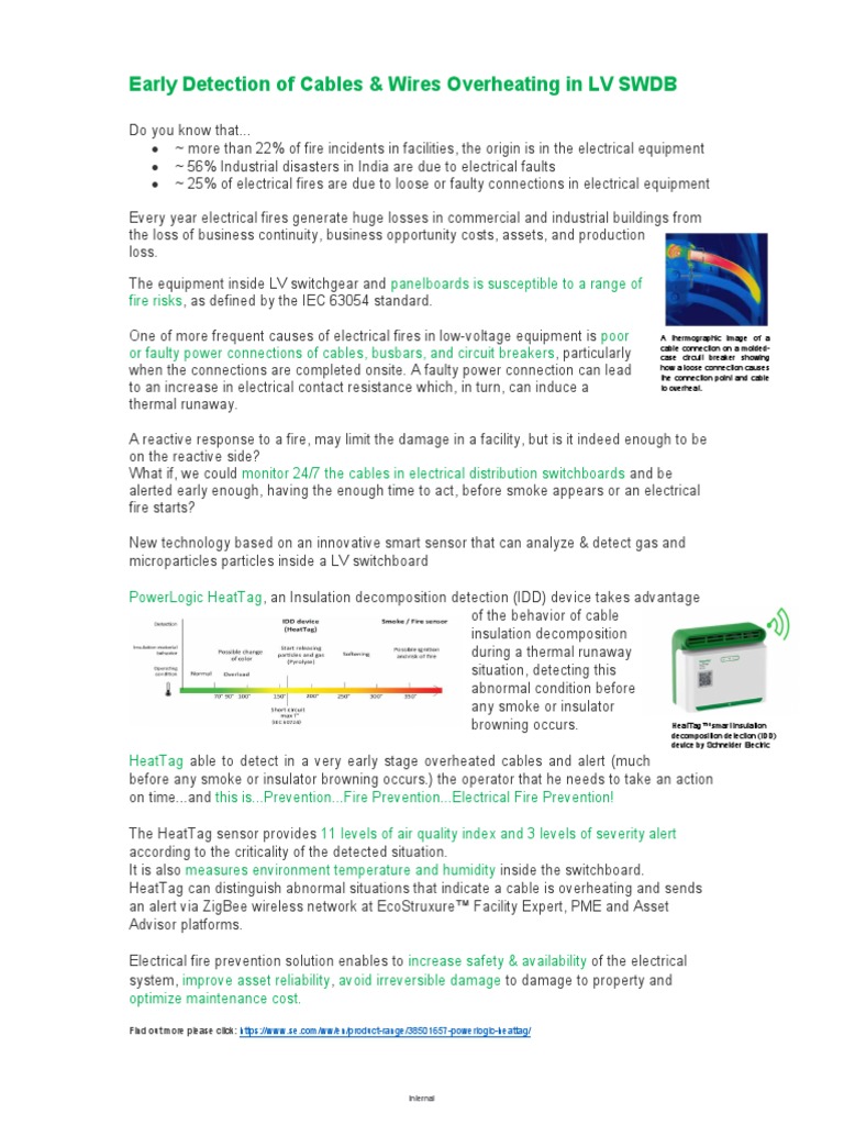Early Detection of Cables & Wires Overheating in LV SWDB: Find Out More ...