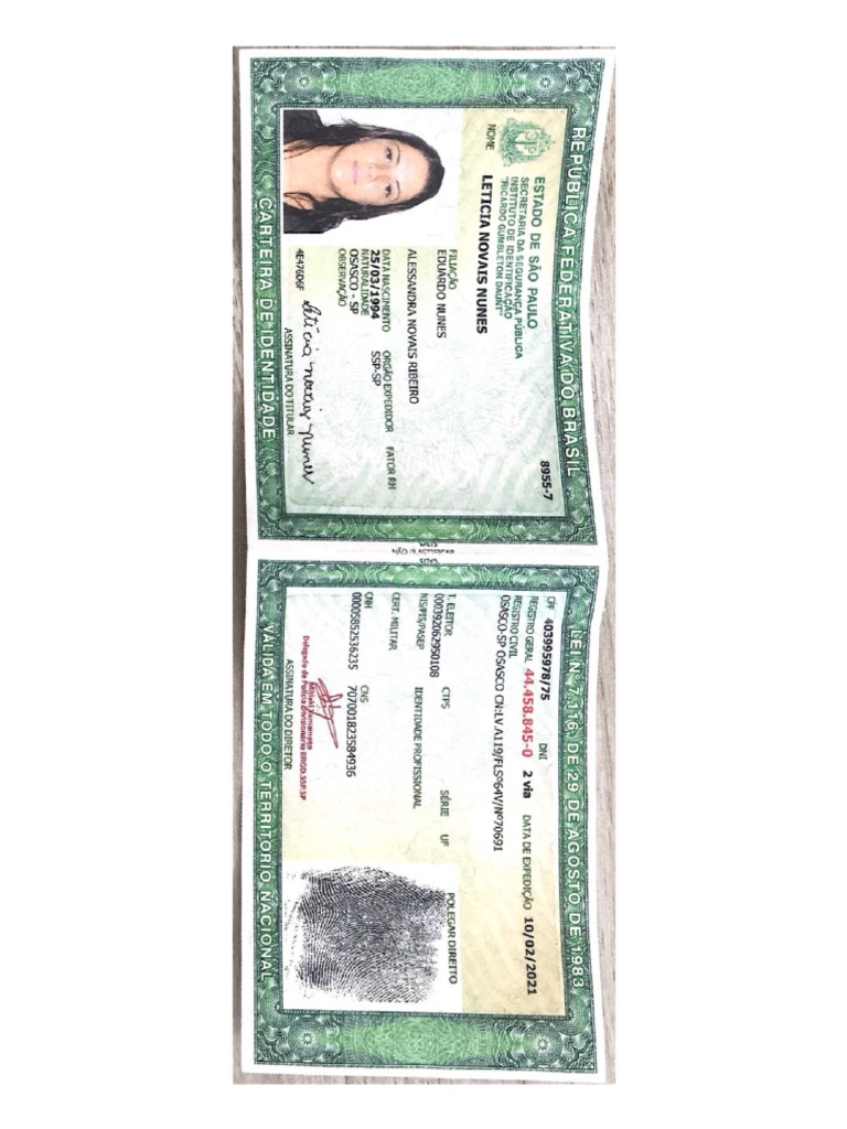 Carteira de Identidade | PDF