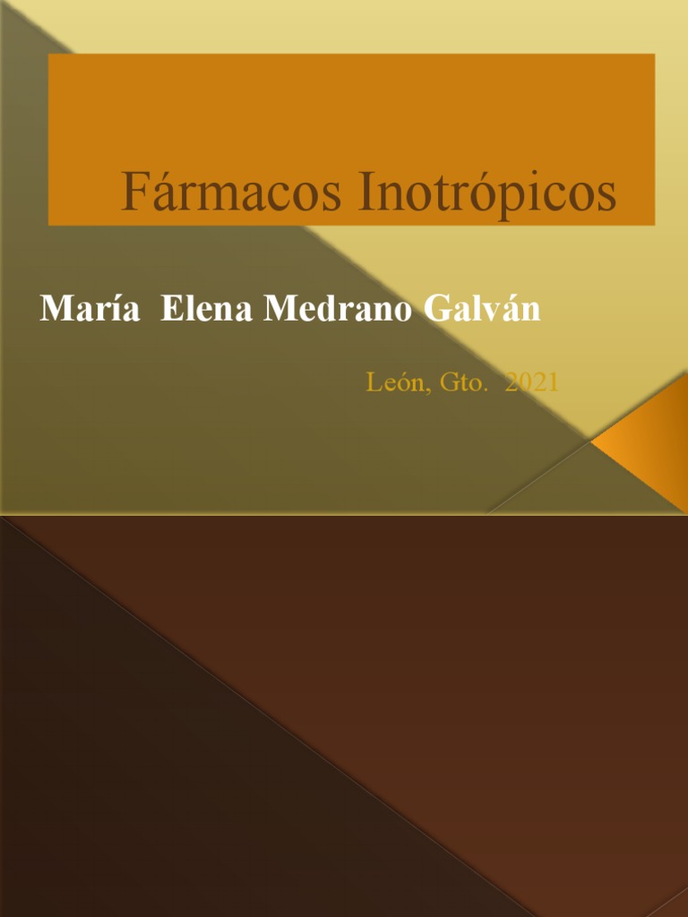 Fármacos Inotrópicos | PDF | Corazón | Dopamina