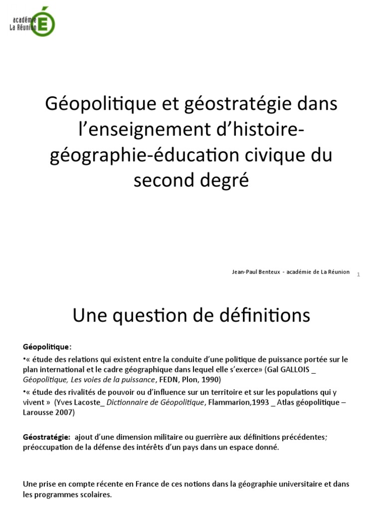 Geopol Geostrat Hgec | PDF | Géopolitique | France