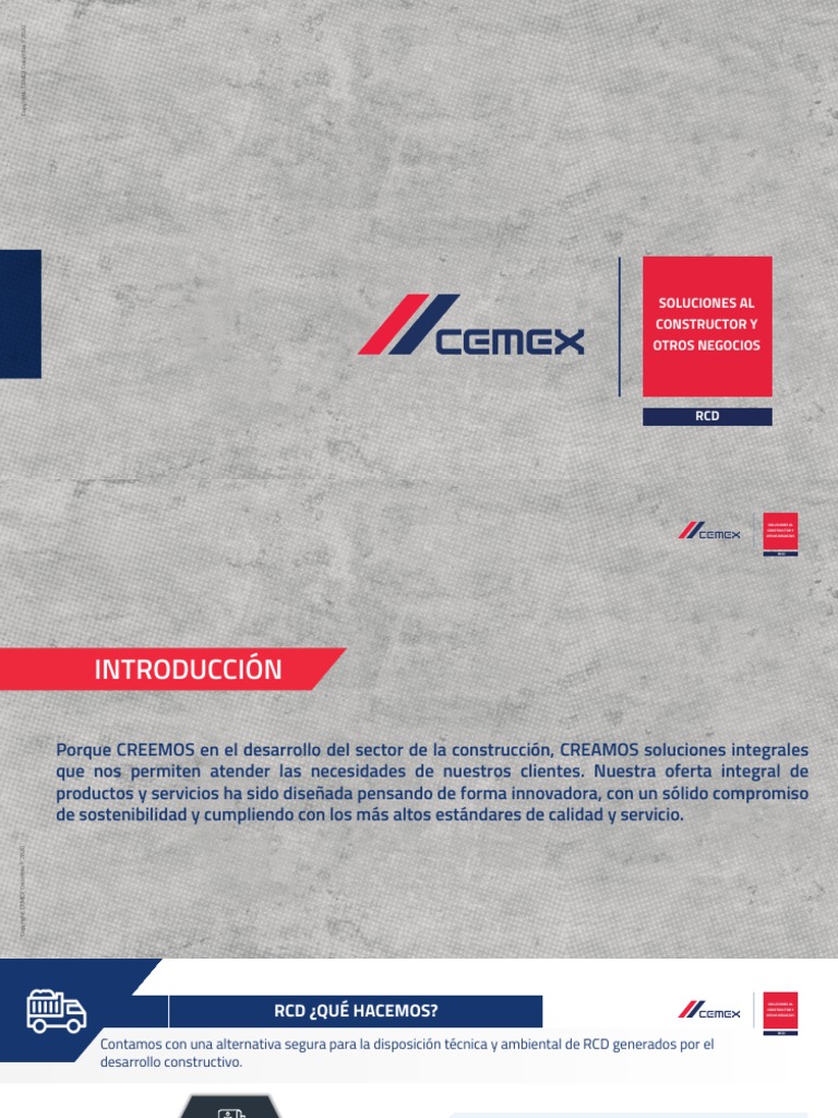 Brochure RCD CEMEX | PDF | Residuos | Materiales