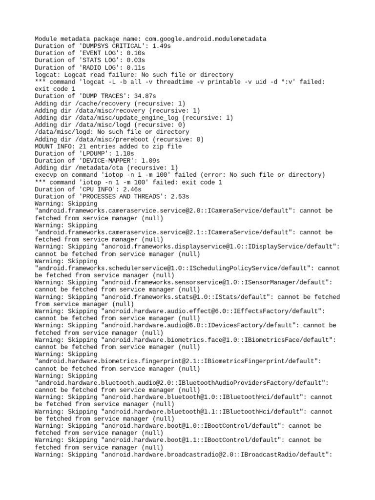 Android Module Metadata Analysis | PDF | Zip (File Format) | Computer ...