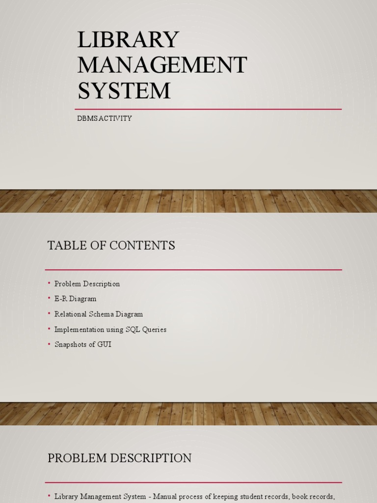 Library Management System | Download Free PDF | Databases | Relational ...