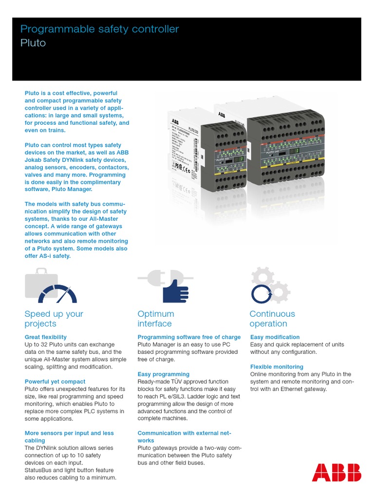 Pluto: Programmable Safety Controller | PDF | Programmable Logic Controller | Electronics