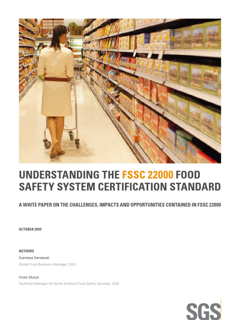 Sgs Understanding The FSSC 22000 Food Safety System Certification ...