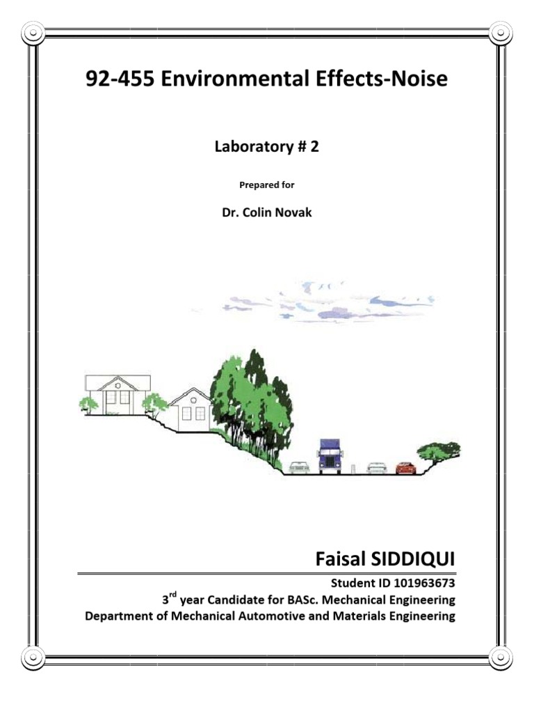 92 455 Environmental Effects Noise: Laboratory # 2 | PDF | Noise | Physics