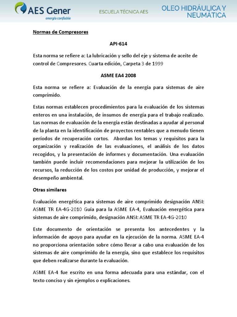 Api-614 Compresores | PDF | Uso eficiente de energía