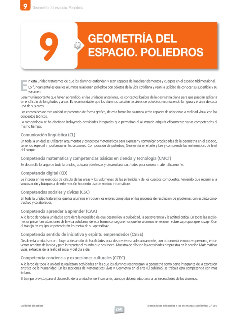 Geometría Del Espacio Poliedros | PDF | Geometría | Geometría euclidiana