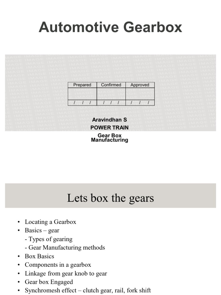 Gearbox | PDF