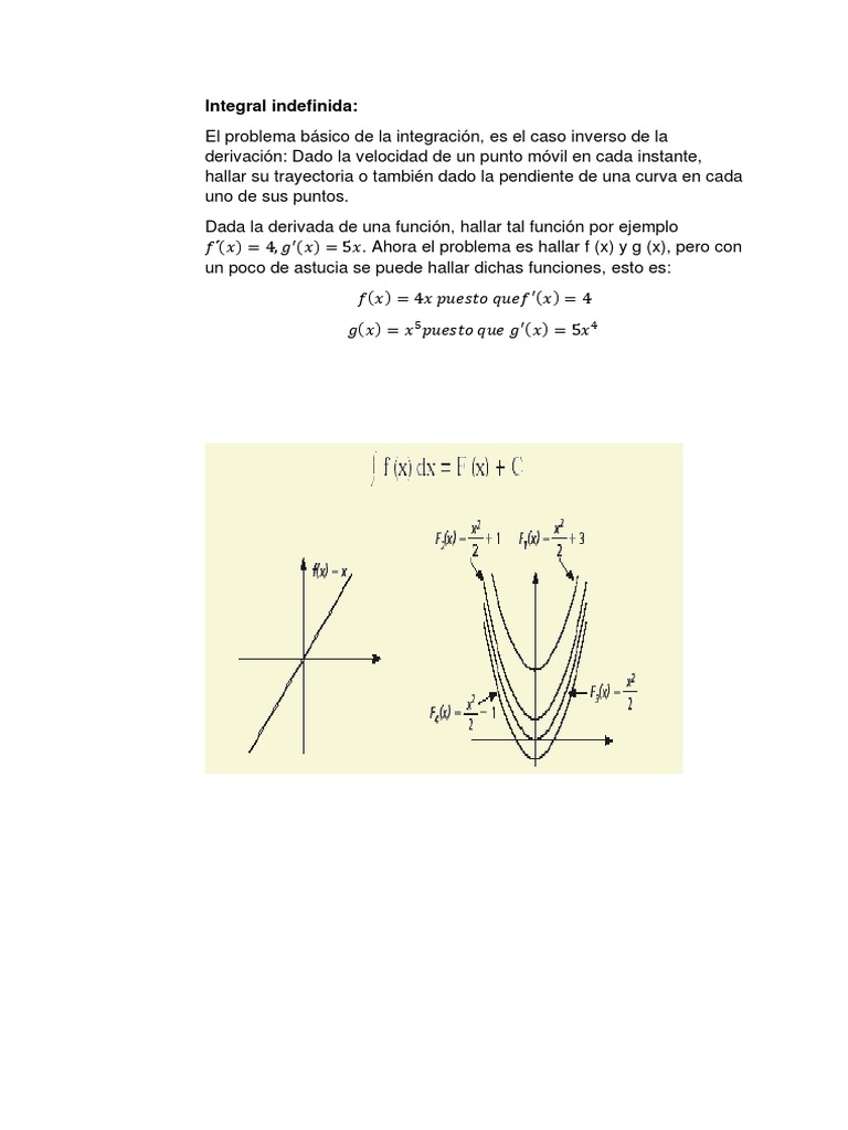 Integral Indefinida | PDF | Integral | Matemáticas