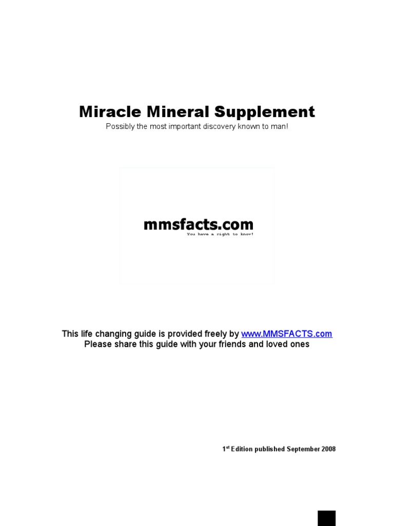 Miracle Mineral Supplement Guide | PDF