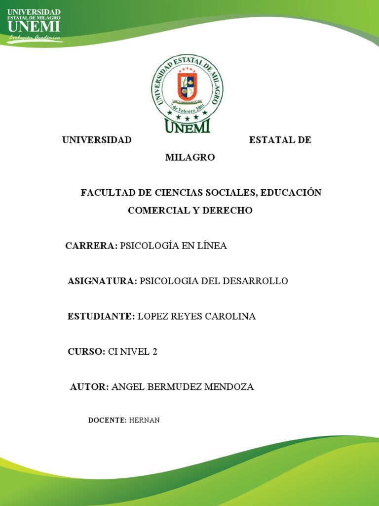 caratula unemi | PDF | Adolescencia | Adultos