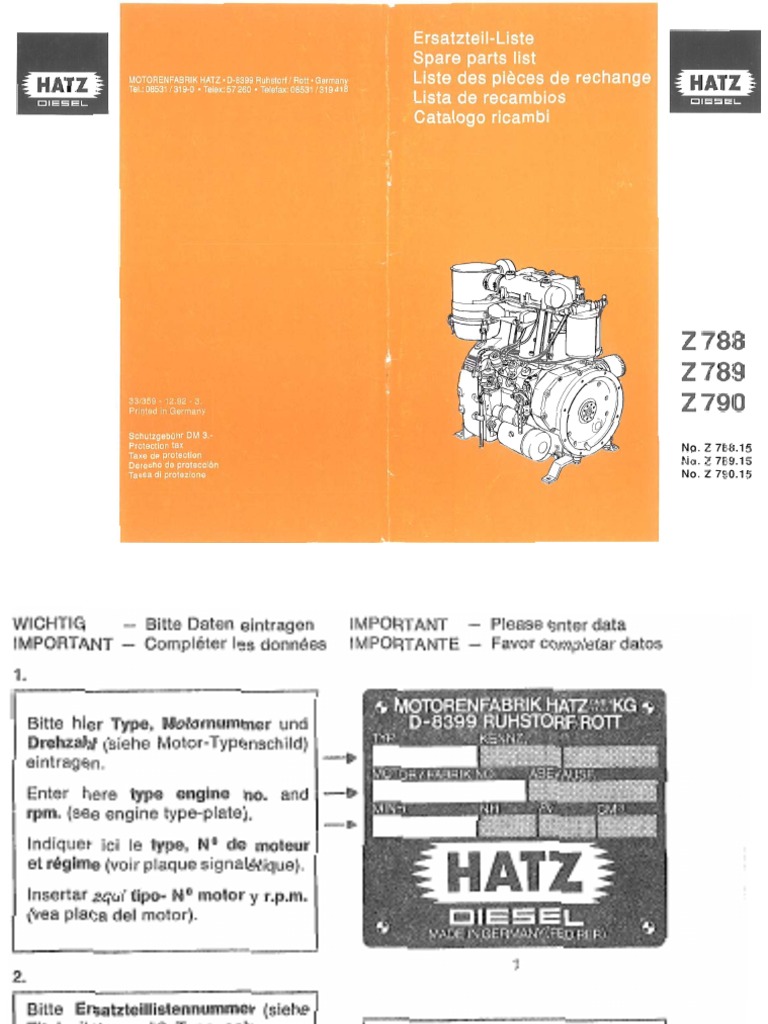 Motor Diesel Hatz z790 | PDF