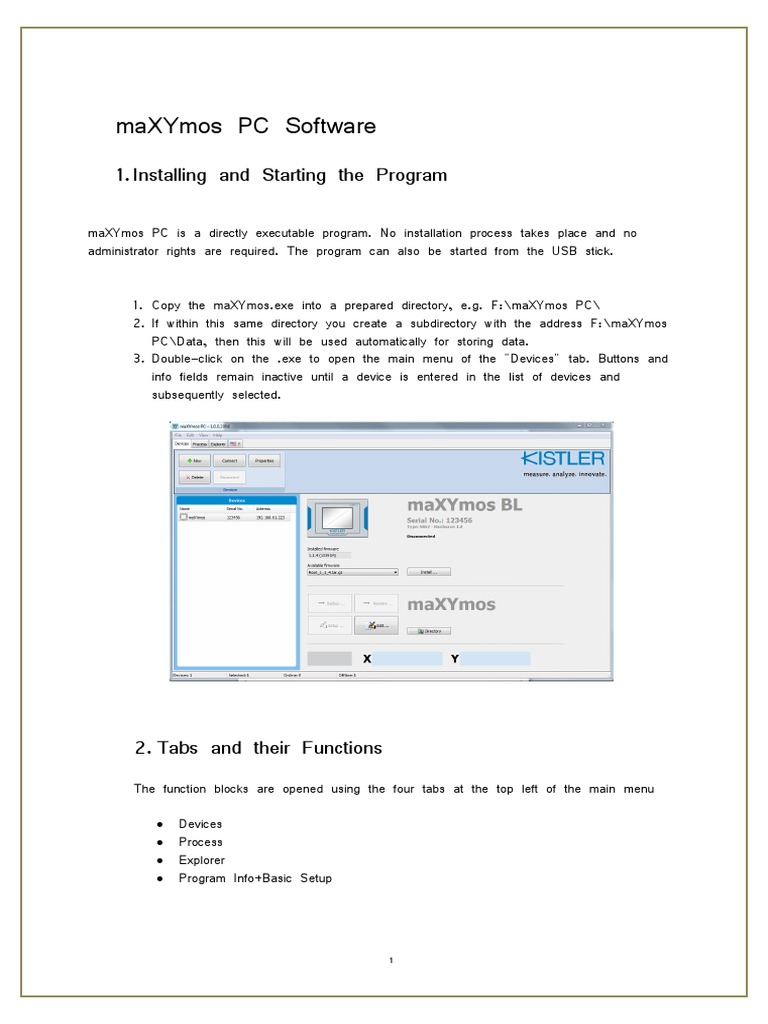 Maxymos PC Software: 1. Installing and Starting The Program | PDF | Directory (Computing ...