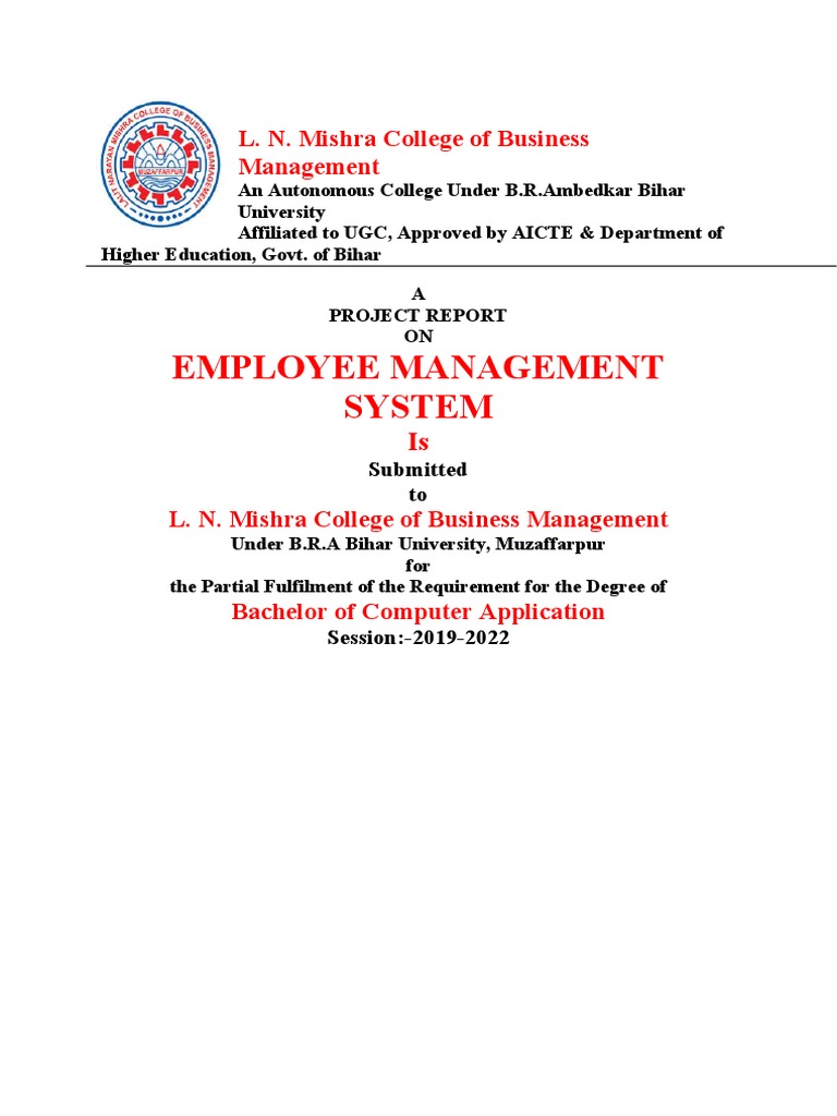 Employee Management System: L. N. Mishra College of Business Management ...