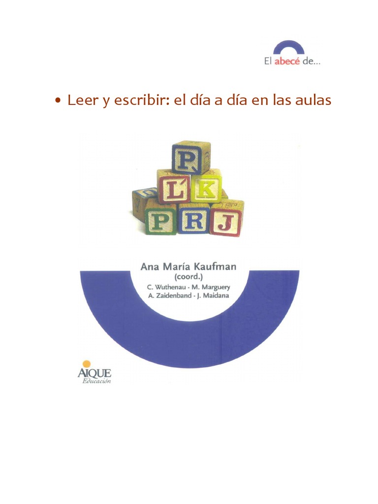 Leer y Escribir El Dia A Dia en Las Aula | PDF