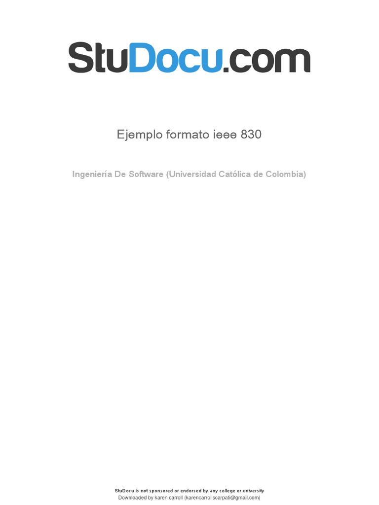 Ejemplo Formato Ieee 830 | PDF | Software | Usuario (informática)