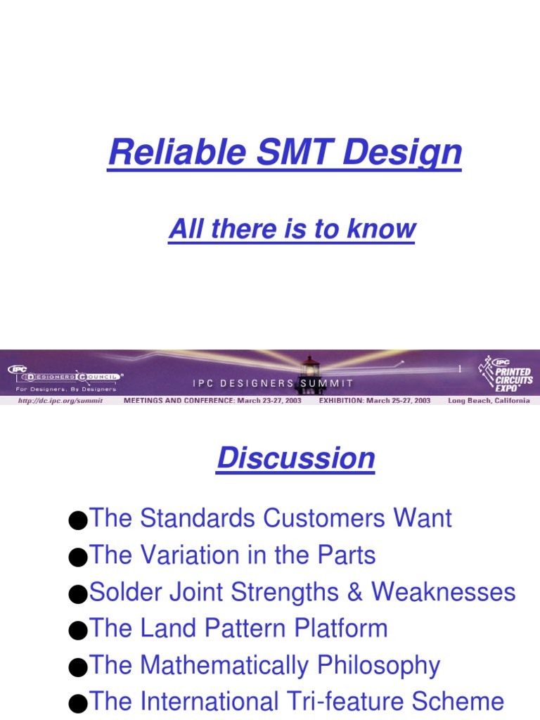 Reliable SMT Design: All There Is To Know | PDF | Engineering Tolerance ...