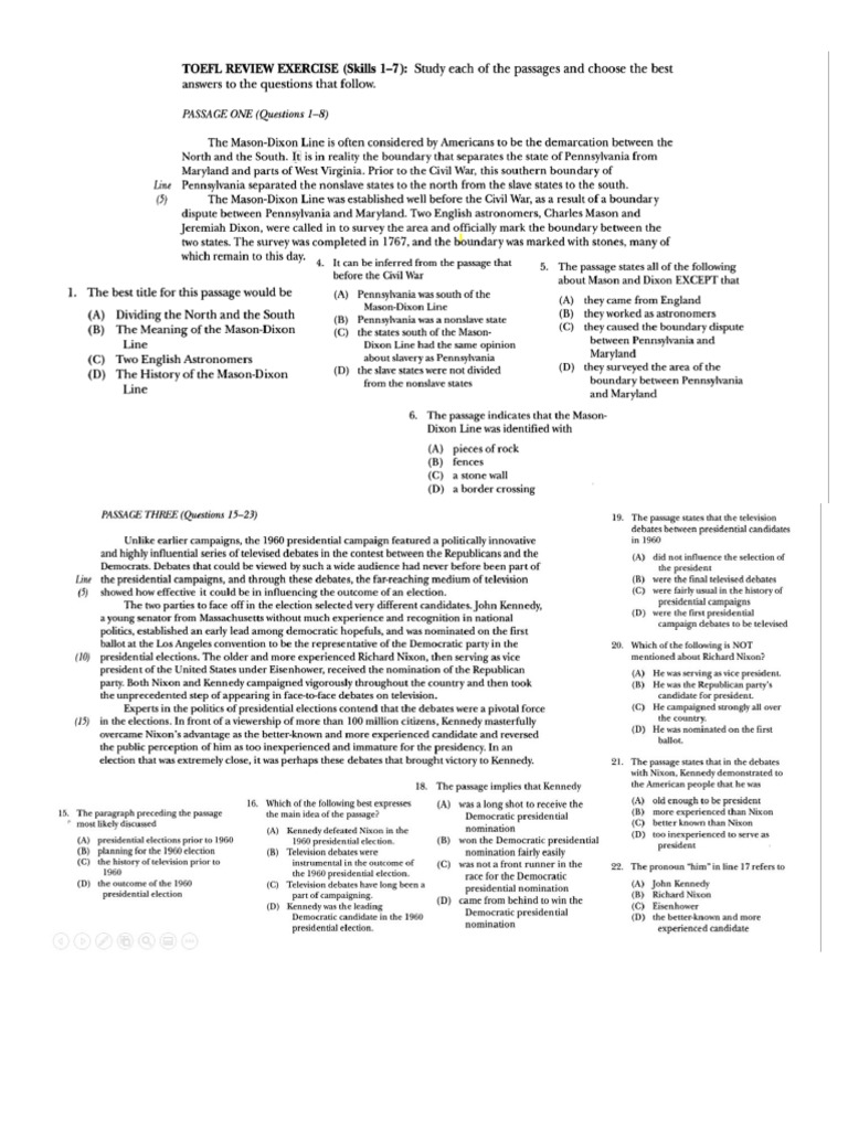 Reading Practice - Toefl | PDF