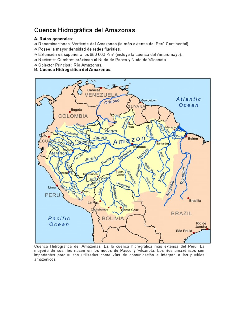 Cuenca Hidrográfica Del Amazonas | PDF | Hidrología | Biomas acuáticos