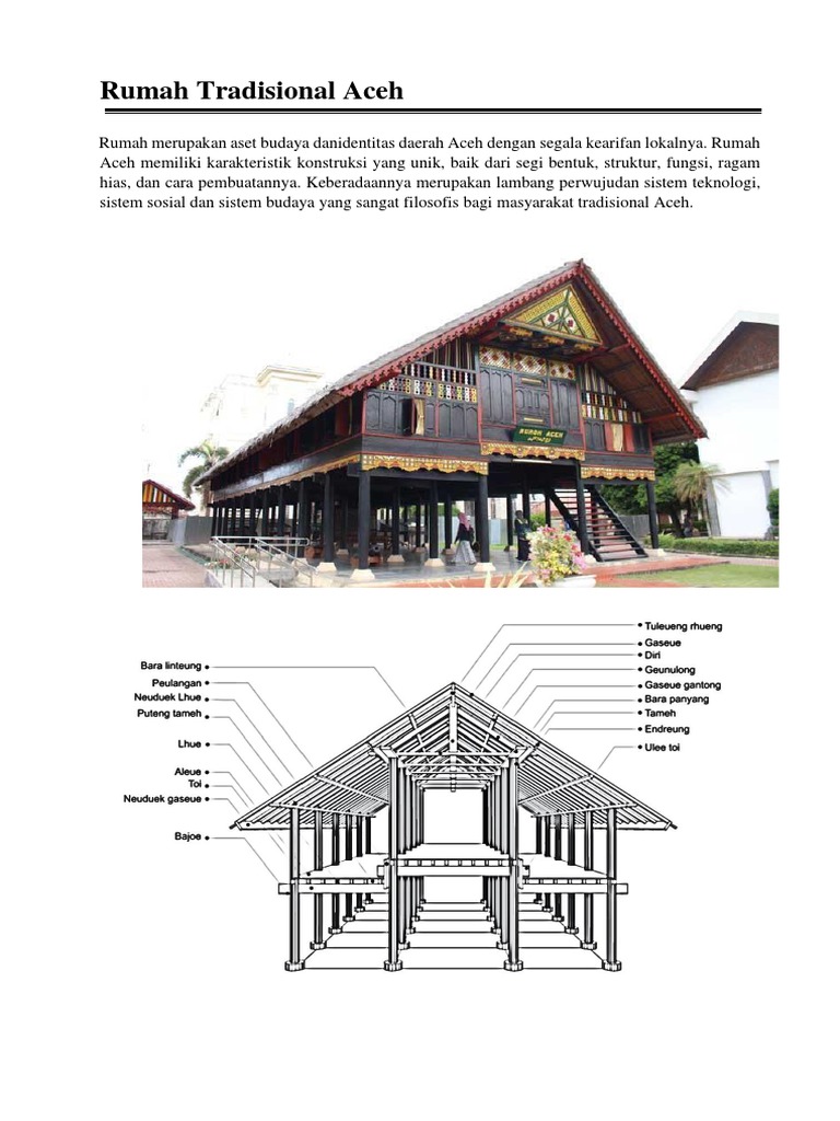 Rumah Tradisional Aceh: Arsitektur dan Ornamen | PDF