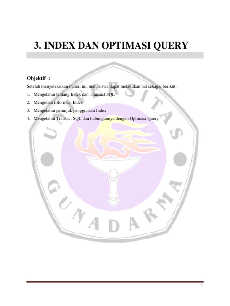 OPTIMIZING QUERY PERFORMANCE | PDF OPTIMIZING QUERY PERFORMANCE | PDF