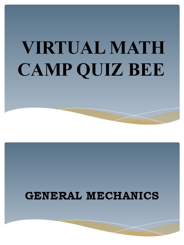 Virtual Math Camp Group Relay Quiz Bee | PDF | Middle Schools | Computing