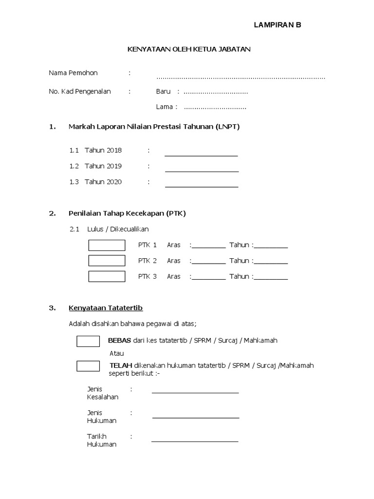 Laporan Prestasi dan Status Pegawai | PDF