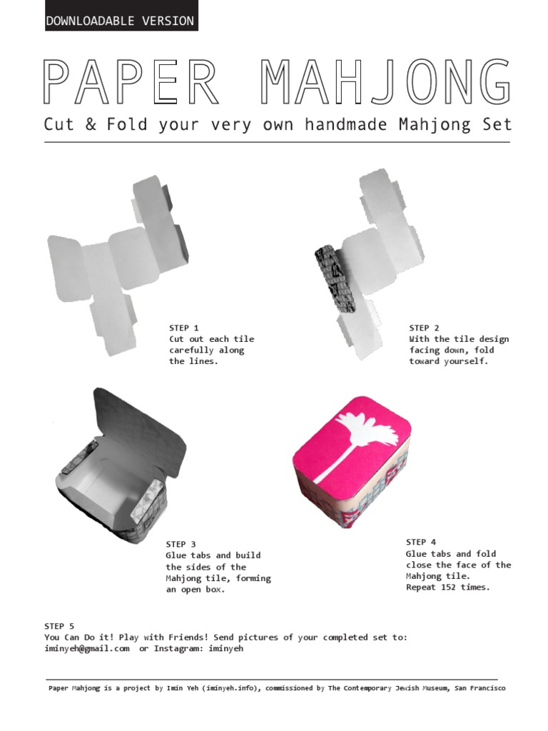 DIY Paper Mahjong Tile Instructions | PDF