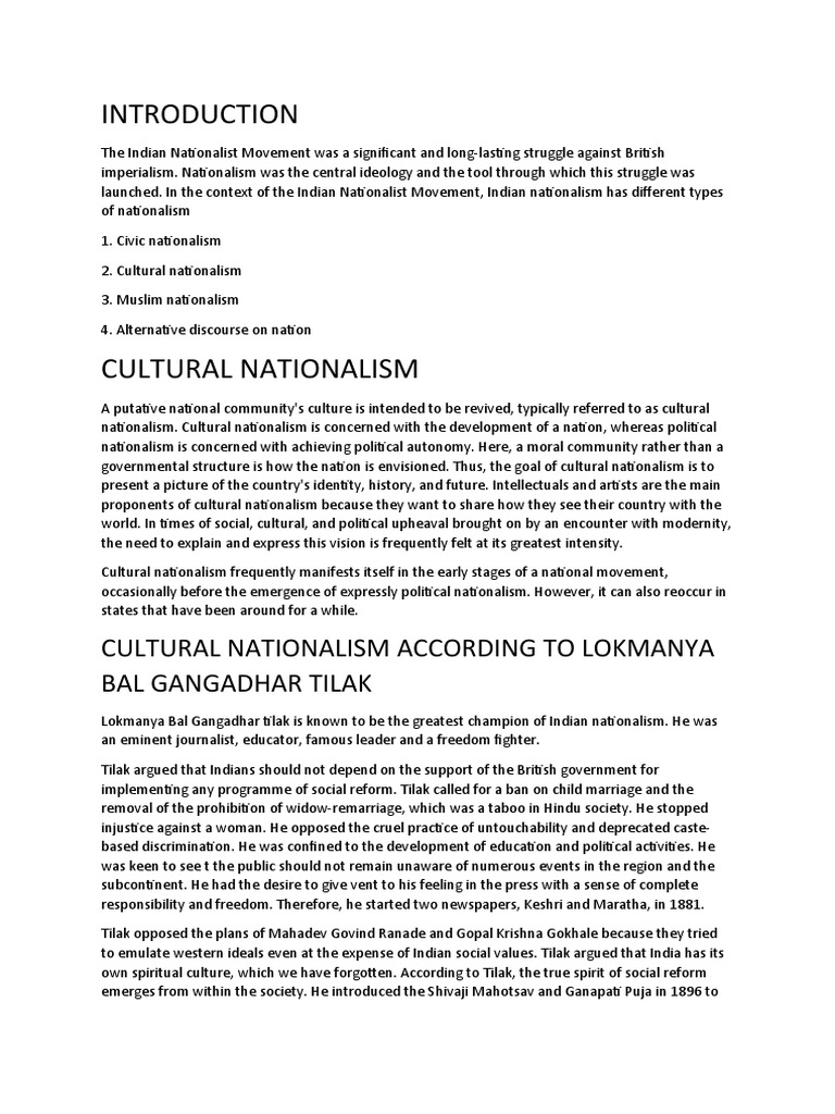 Cultural Nationalism in India: Tracing the Ideas of Tilak, Golwalkar ...
