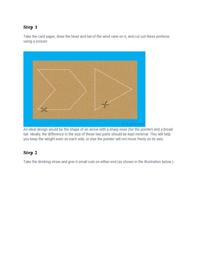 Steps Making Wind Vane | PDF
