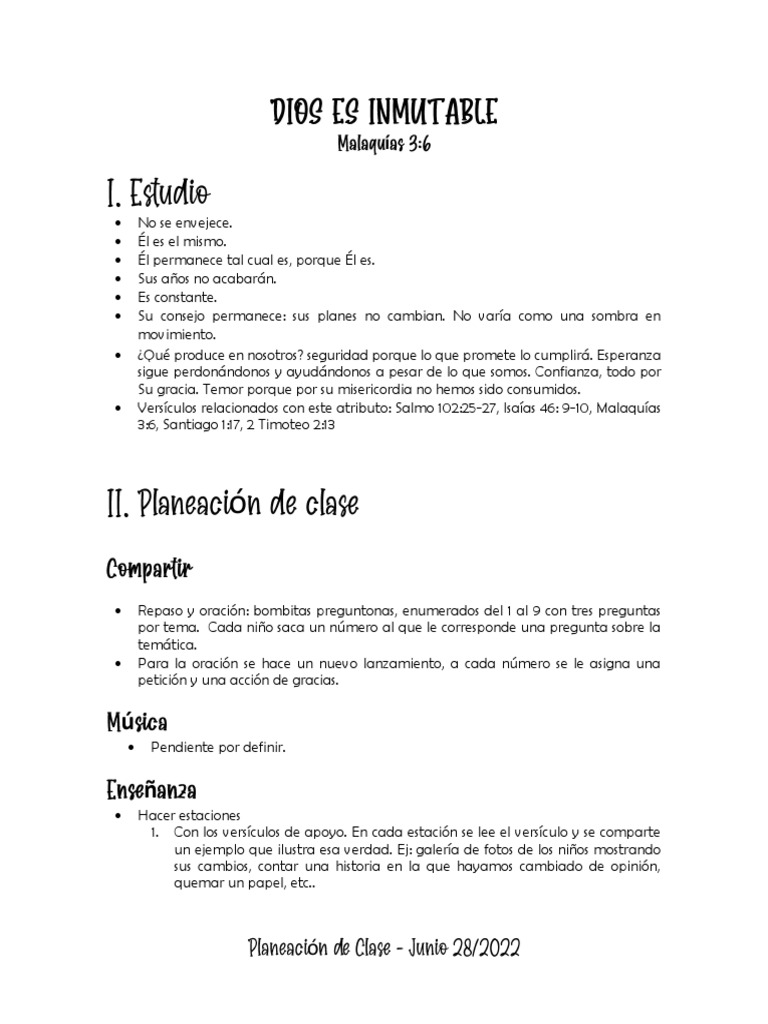 Dios Es Inmutable 2 | PDF