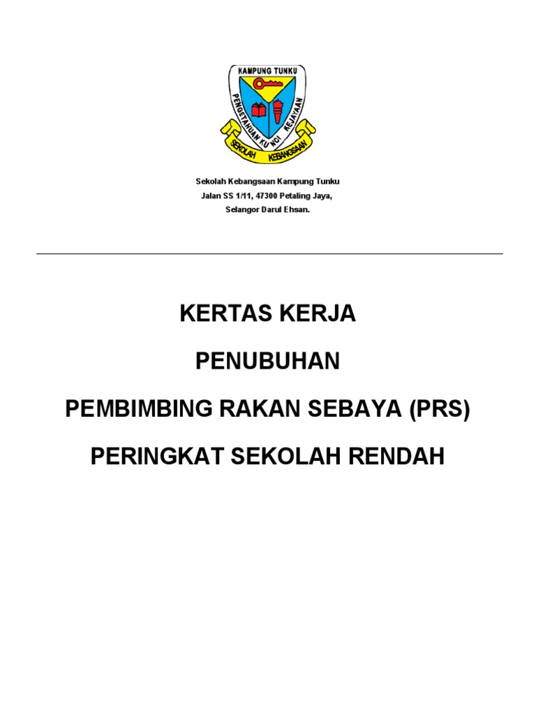 Kertas Kerja Penubuhan PRS | PDF