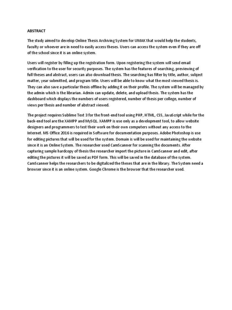 Idoc - Pub - Abstract of Online Thesis Archiving System For University ...