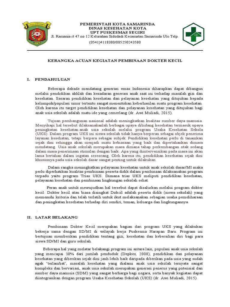 KaK Pembinaan Dokcil | PDF